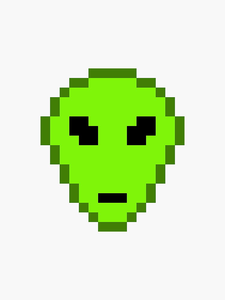 "Pixel Alien" Sticker by squishygay | Redbubble