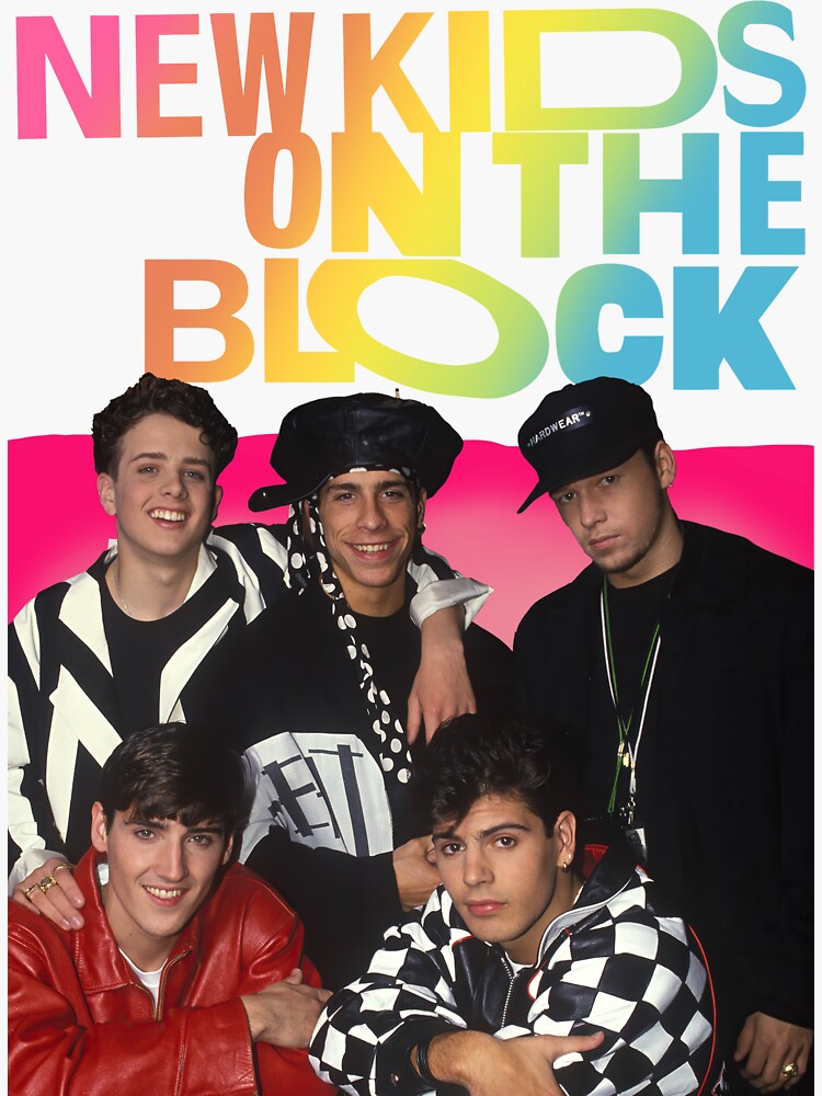 "NKOTB Color" Sticker for Sale by MaxwellStroman | Redbubble