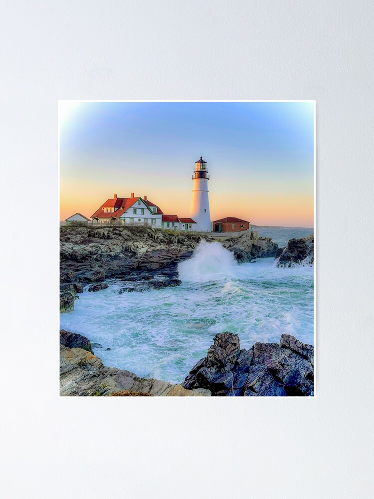 " Maine's Iconic Portland Head Light Lighthouse Photography" Poster for ...