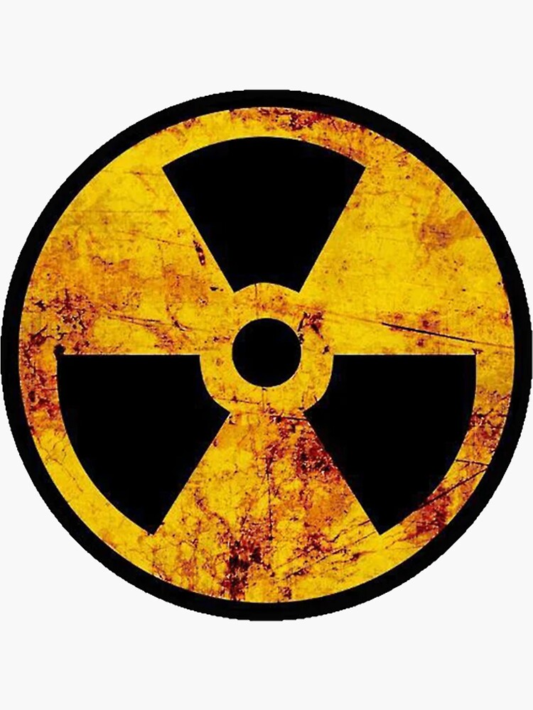"Rusted Radioactive Symbol " Sticker for Sale by ARTBAHLOU | Redbubble