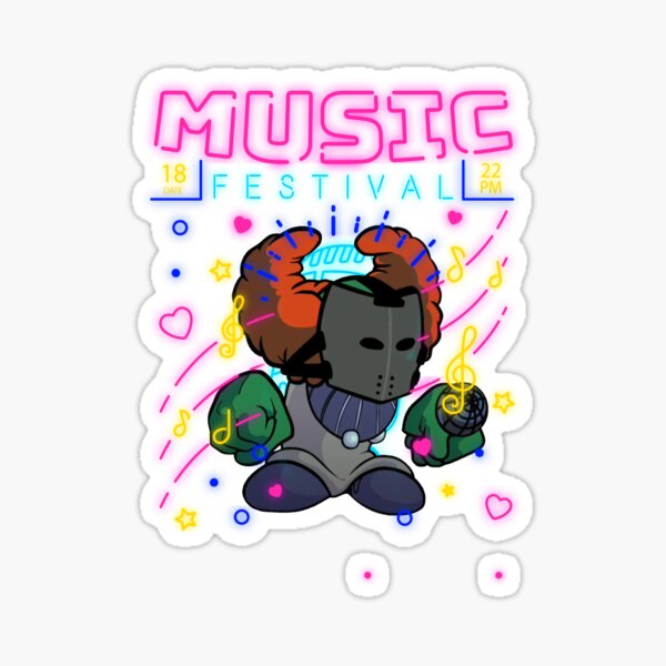 "music festival Tricky the Clown" Sticker for Sale by SL2C-Kids | Redbubble
