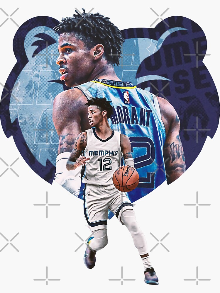 "Ja Morant 12 Basketball" Sticker for Sale by MichaelBK11 | Redbubble
