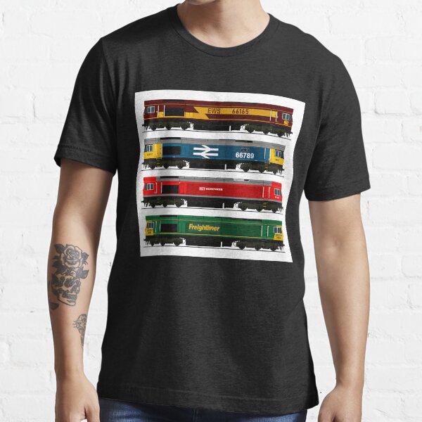 "class 66 locomotives Classic " T-shirt for Sale by kerkstraufr ...