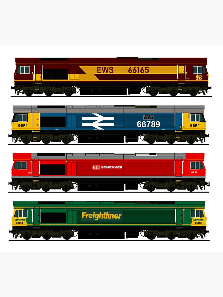 "class 66 locomotives Classic " Sticker by kerkstraufr | Redbubble