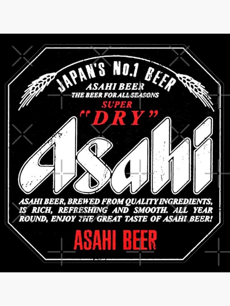 "Black Asahi Super Dry Beer" Poster for Sale by StylizedKon | Redbubble