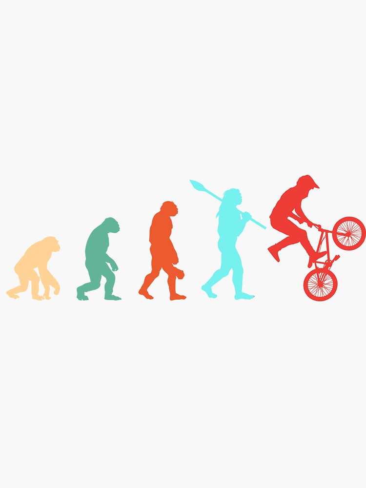 "Evolution of a BMX rider" Sticker by HayleyAnn79 | Redbubble