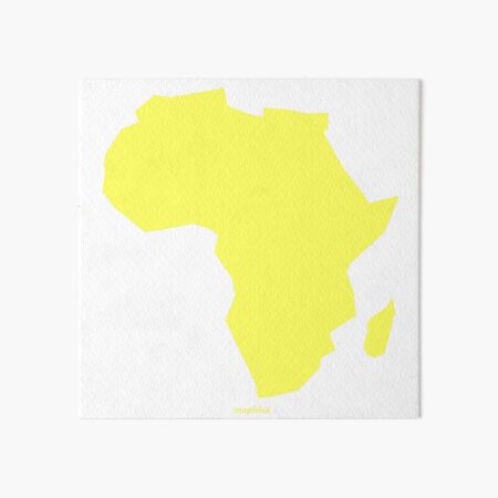 "African Map Continent Yellow" Art Board Print by mapfrica | Redbubble