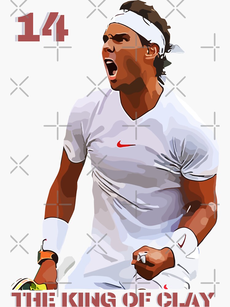 "Rafael 'RAFA' Nadal The King of Clay (14)" Sticker for Sale by ...