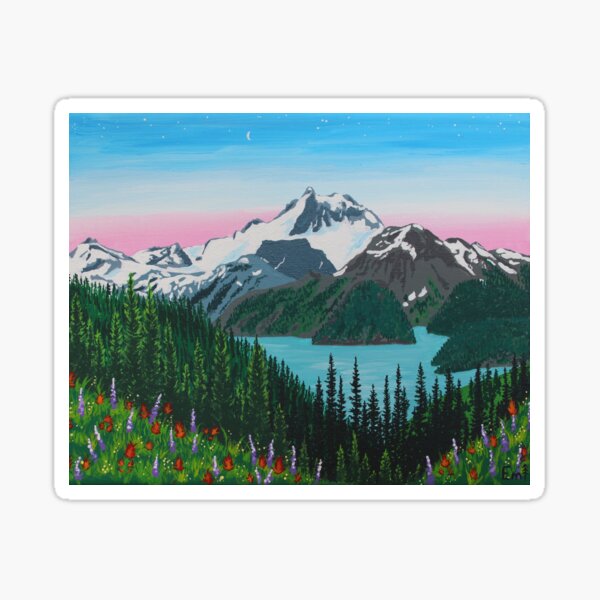 "Colours of Garibaldi" Sticker for Sale by empaintstrees | Redbubble