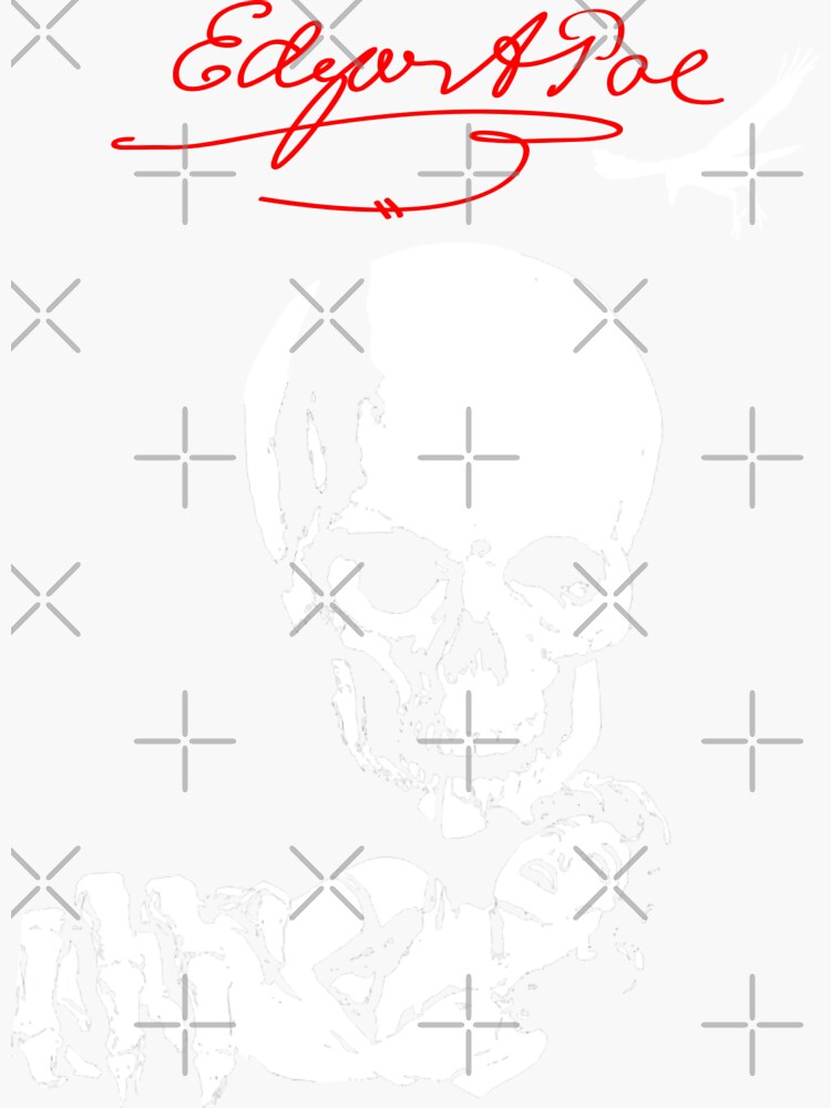 "Edgar Allan Poe Raven Gift Men" Sticker for Sale by SampoKataja ...