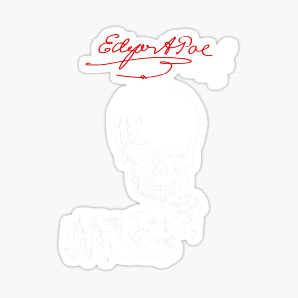 "Edgar Allan Poe Raven Gift Men" Sticker for Sale by SampoKataja ...
