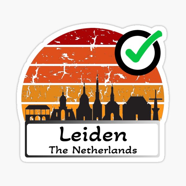"leiden the Netherlands Skyline vintage vintage" Sticker for Sale by ...