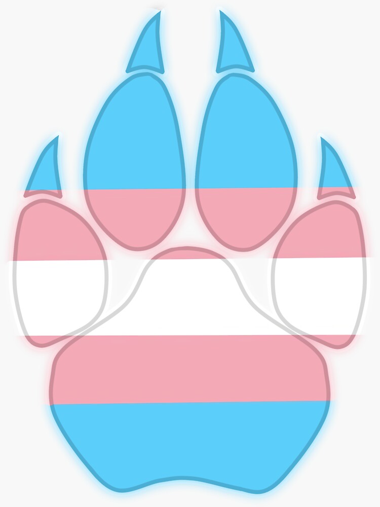 "PAW PRIDE FLAG: Trans" Sticker for Sale by PoisonedFluff | Redbubble