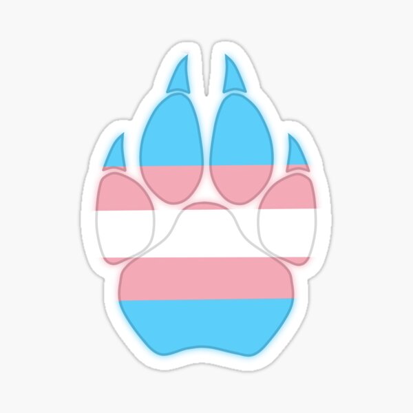 "PAW PRIDE FLAG: Trans" Sticker for Sale by PoisonedFluff | Redbubble