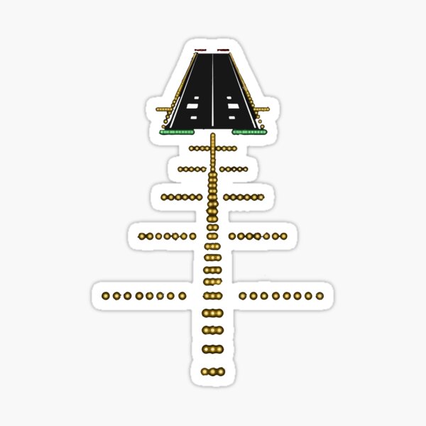 "Runway Night View Aviation Airport Lights" Sticker for Sale by ...