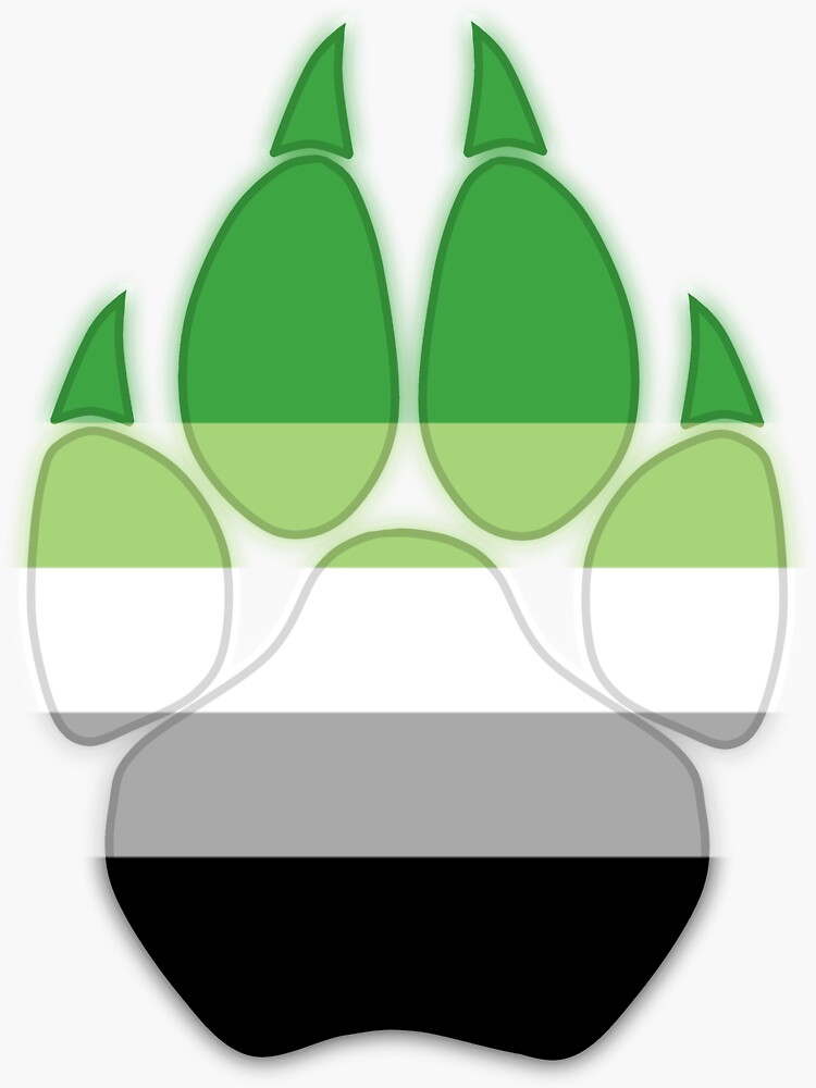 "PAW PRIDE FLAG: Aromantic" Sticker for Sale by PoisonedFluff | Redbubble