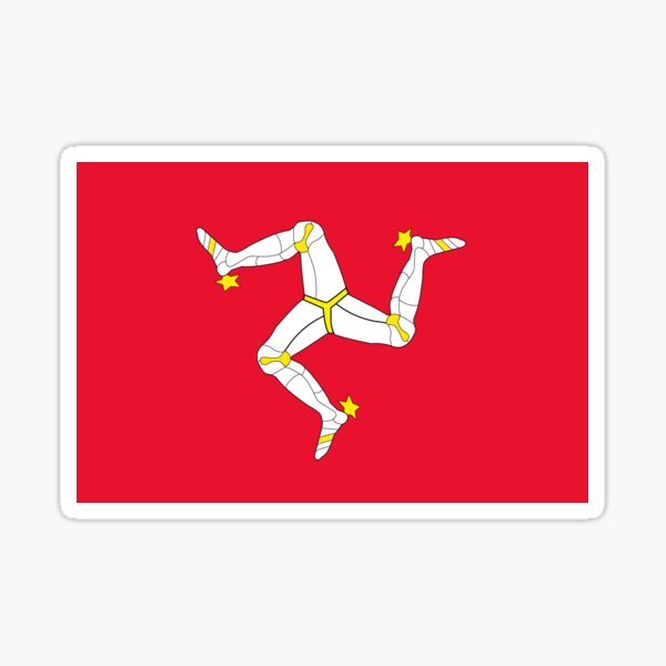 "Isle of Man - Manx Flag" Sticker for Sale by FlagsWorld | Redbubble
