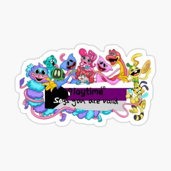 "Poppy playtime huggy wuggy and kissy missy " Sticker for Sale by ...
