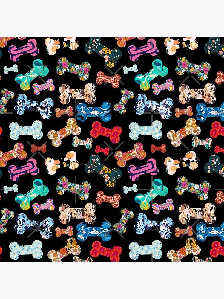 "Colorful dog bones" Poster by FGCART | Redbubble