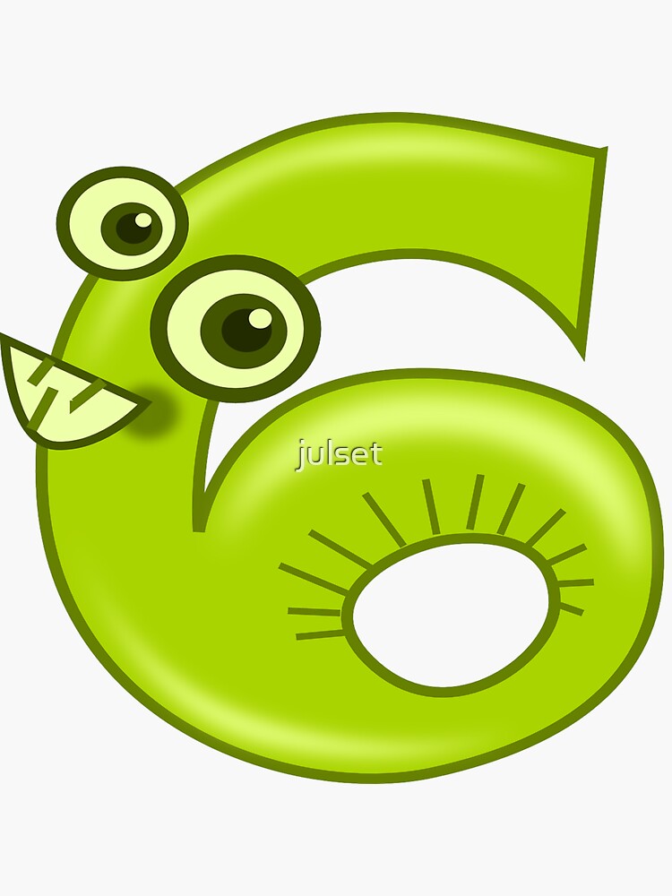 "Number Six" Sticker for Sale by julset | Redbubble