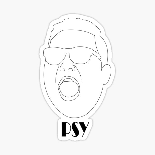 "Psy, a famous Korean singer" Sticker for Sale by litadesign | Redbubble