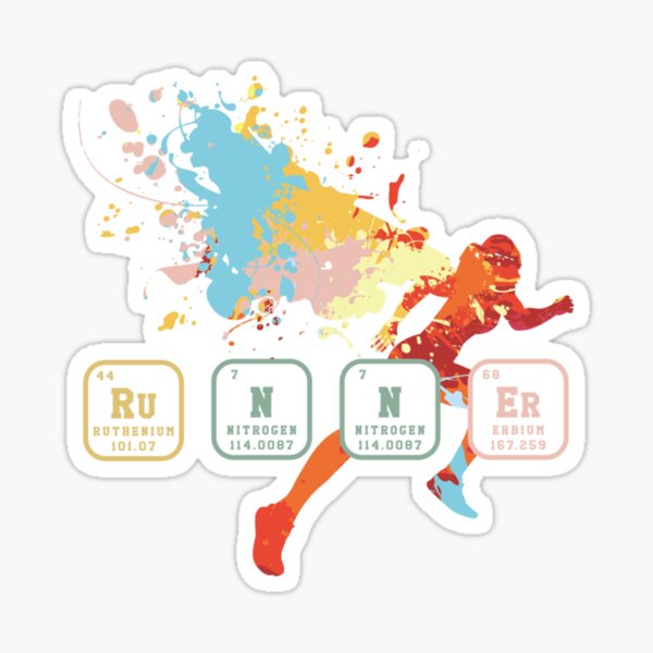 "RUNNER SCIENCE TEACHER MARATHON RACE SPRINTER BIOLOGY" Sticker by ...