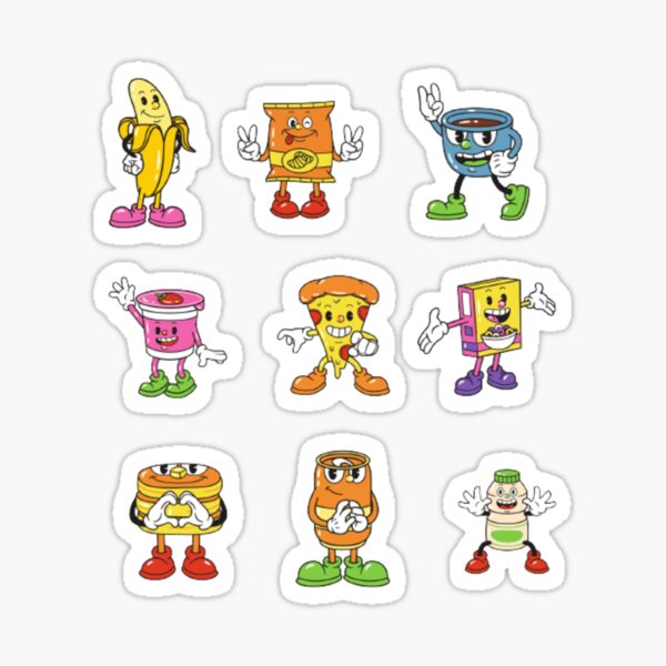 "Cute Food Sticker" Sticker for Sale by CadHouse99 | Redbubble
