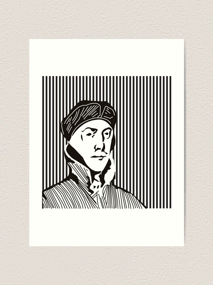 "Nicolas Jenson line art portrait" Art Print for Sale by malinthapeiris ...