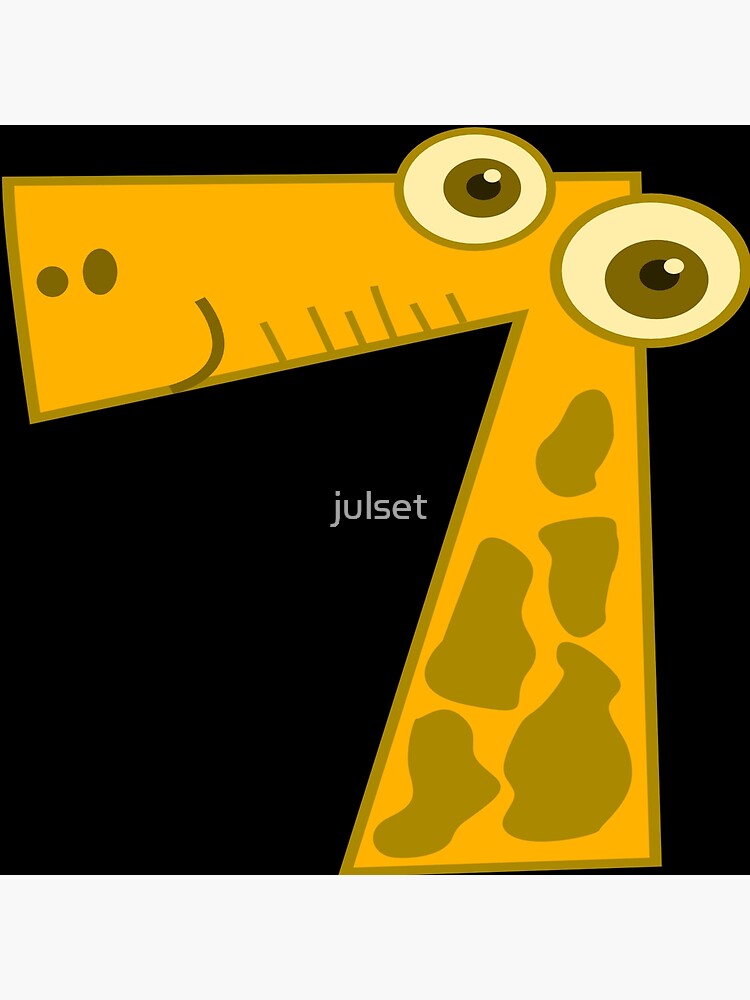 "Number Seven" Poster for Sale by julset | Redbubble