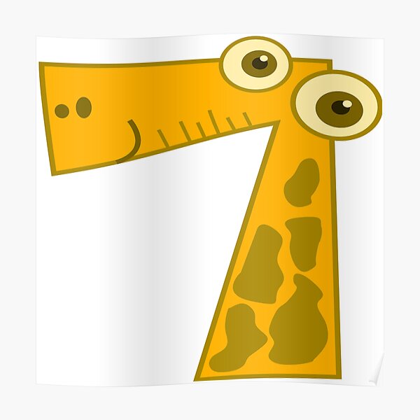 "Number Seven" Poster for Sale by julset | Redbubble