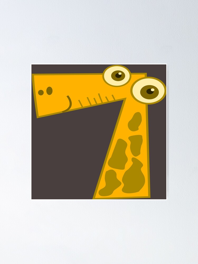 "Number Seven" Poster for Sale by julset | Redbubble