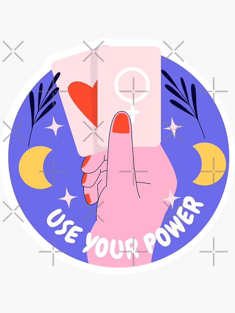 "Use your power - girl power" Sticker for Sale by Caringinger24 | Redbubble