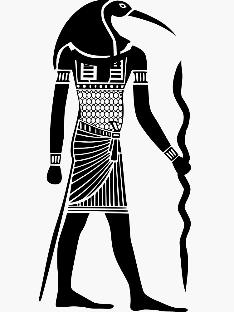 "Thoth Egyptian God" Sticker for Sale by DStarsthings | Redbubble