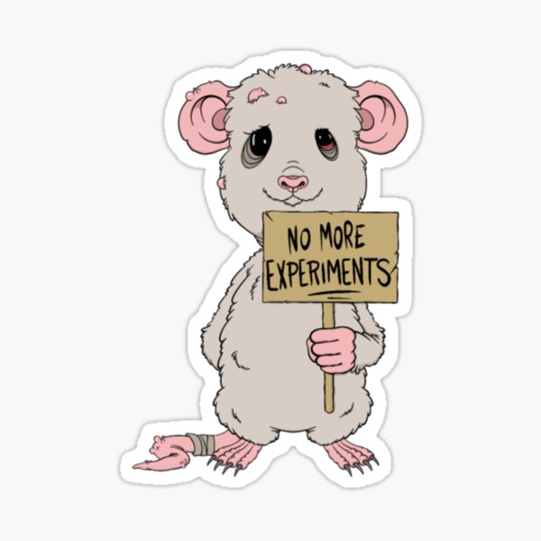 "Laboratory rat Lab rat experiments animal cruelty" Sticker for Sale by ...
