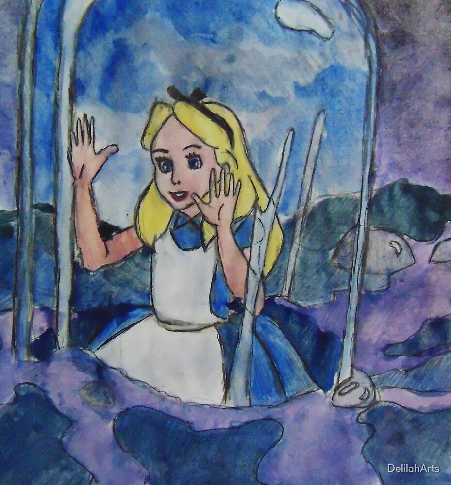 "Alice In Sea of Tears - Watercolour Print" by DelilahArts | Redbubble
