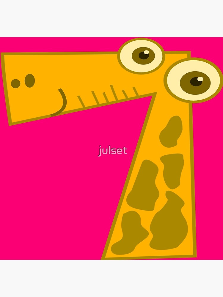 "Number Seven" Poster for Sale by julset | Redbubble
