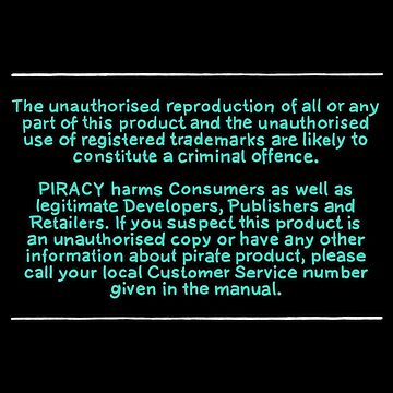 "PS1 anti piracy screen" Poster by ChillerTyp | Redbubble