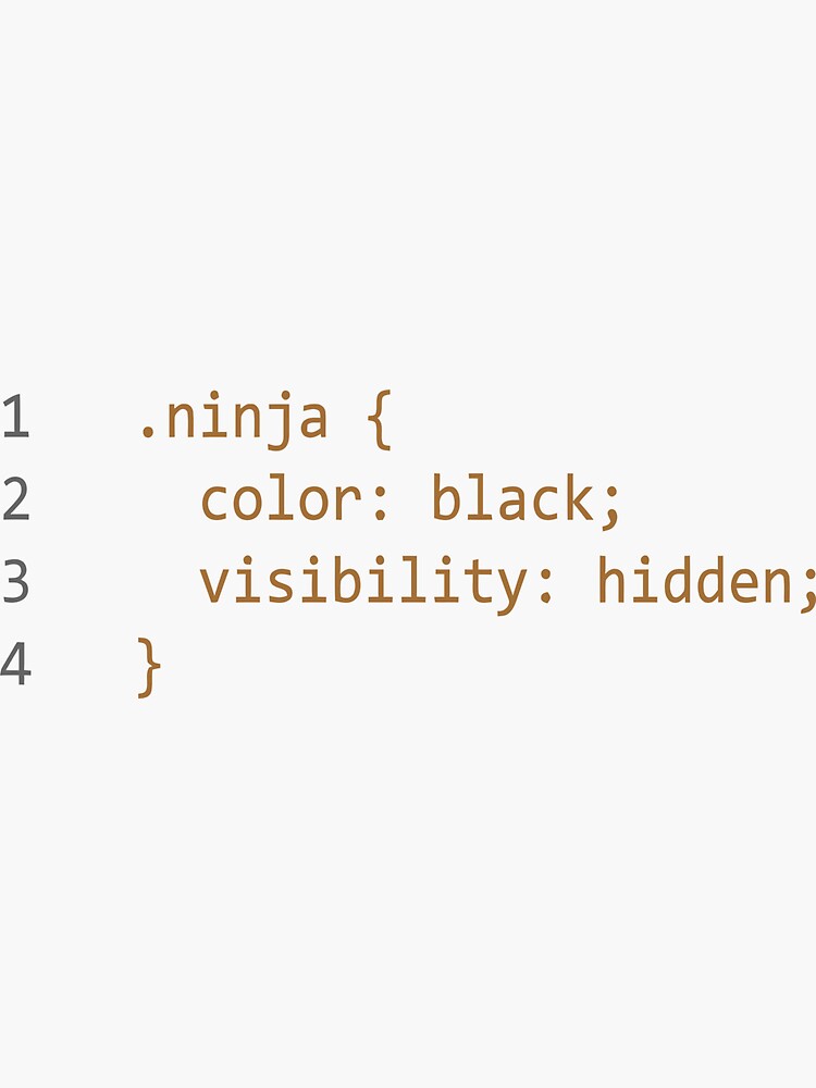 "CSS Coding Ninja Funny Coder Technology" Sticker for Sale by JuxNdx ...