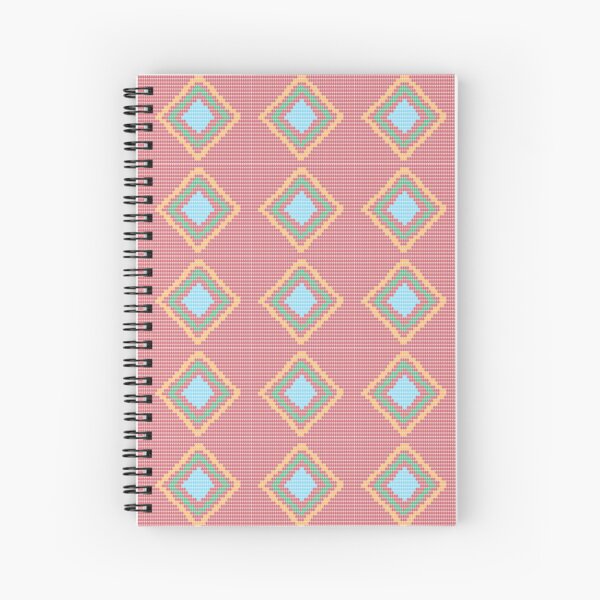 "Seamless Number 8 pixel art design aka numeric art" Spiral Notebook ...