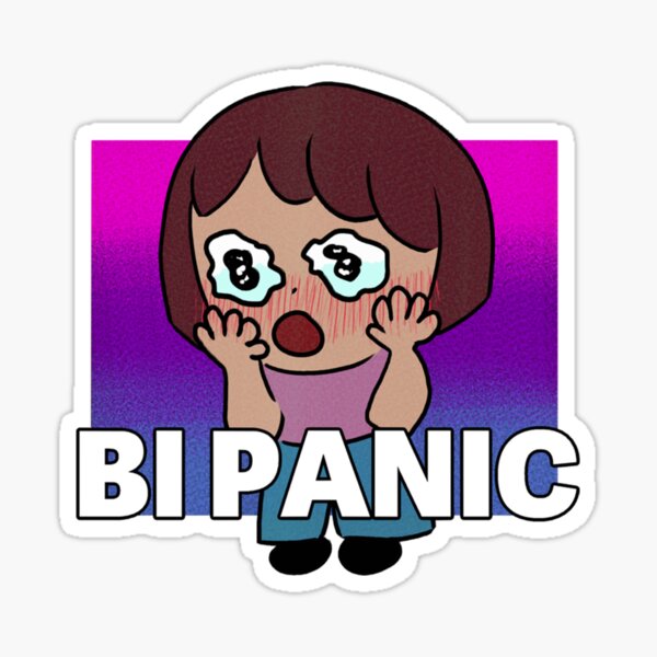 "BI PANIC BI PANIC BI PANIC (3)" Sticker for Sale by ArconaCO | Redbubble