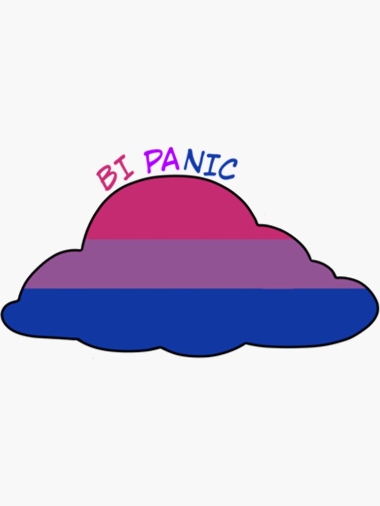 "Bi panic cloud " Sticker for Sale by ArconaCO | Redbubble