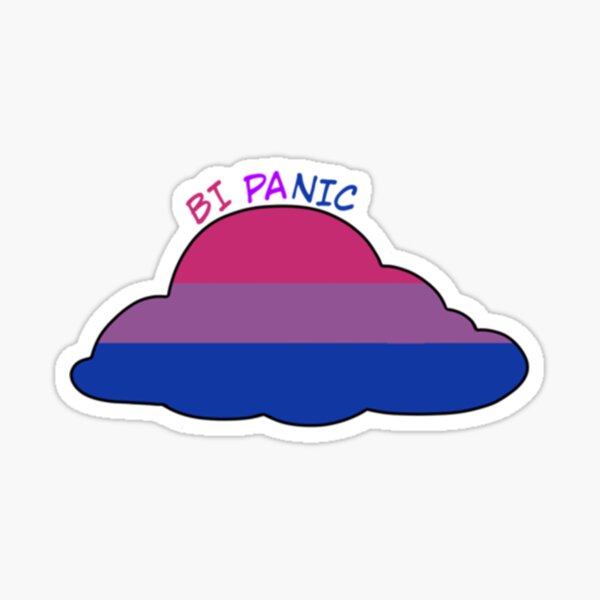 "Bi panic cloud " Sticker for Sale by ArconaCO | Redbubble