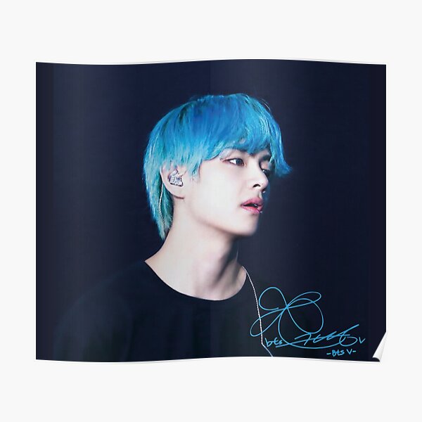 "BTS Kim Taehyung" Poster for Sale by SwanForDesigns | Redbubble