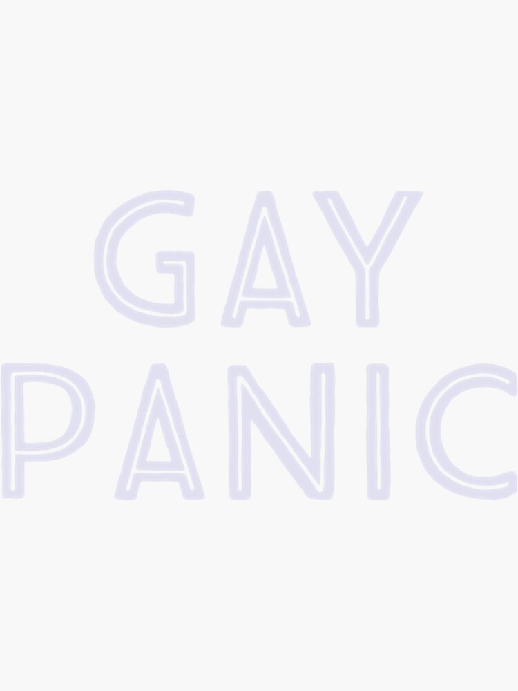 "gay panic " Sticker for Sale by ArconaCO | Redbubble