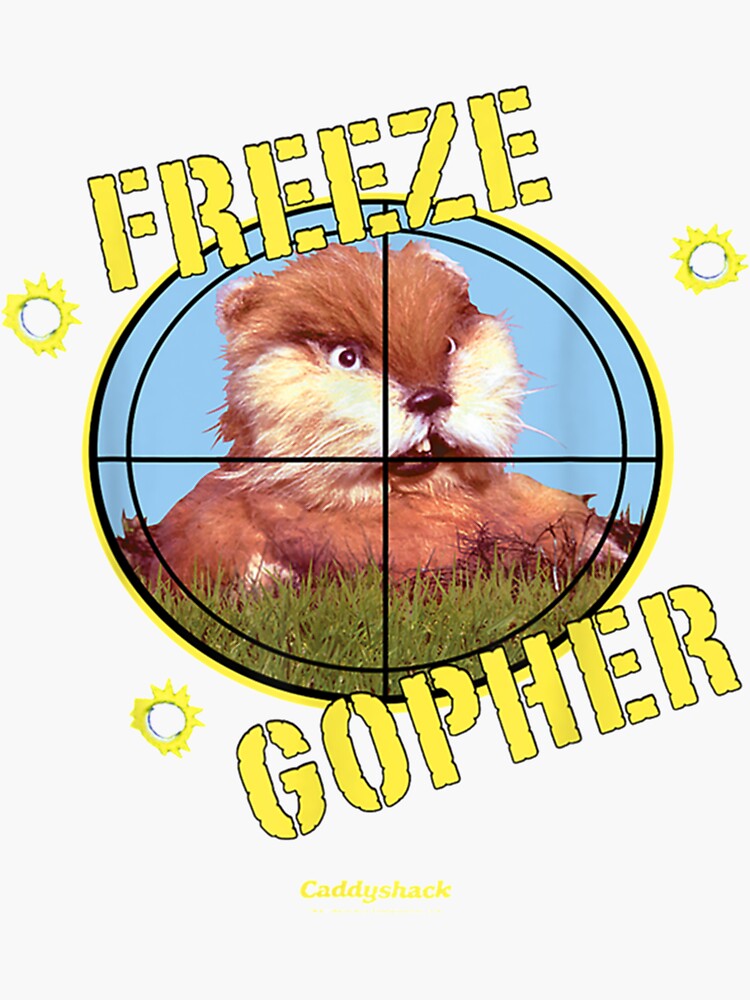 "Caddyshack Freeze Gopher " Sticker for Sale by LegendaryWall | Redbubble