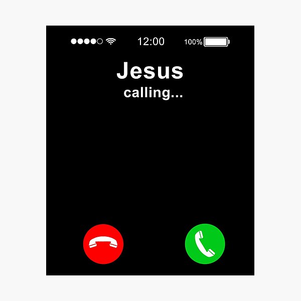 Impression photo « Jésus appelle l'appel d'écran de téléphone chrétien ...