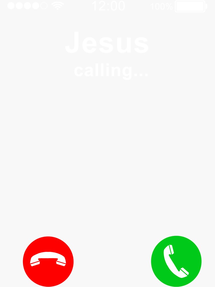 "Jesus is Calling Christian Phone Screen Call" Sticker for Sale by ...