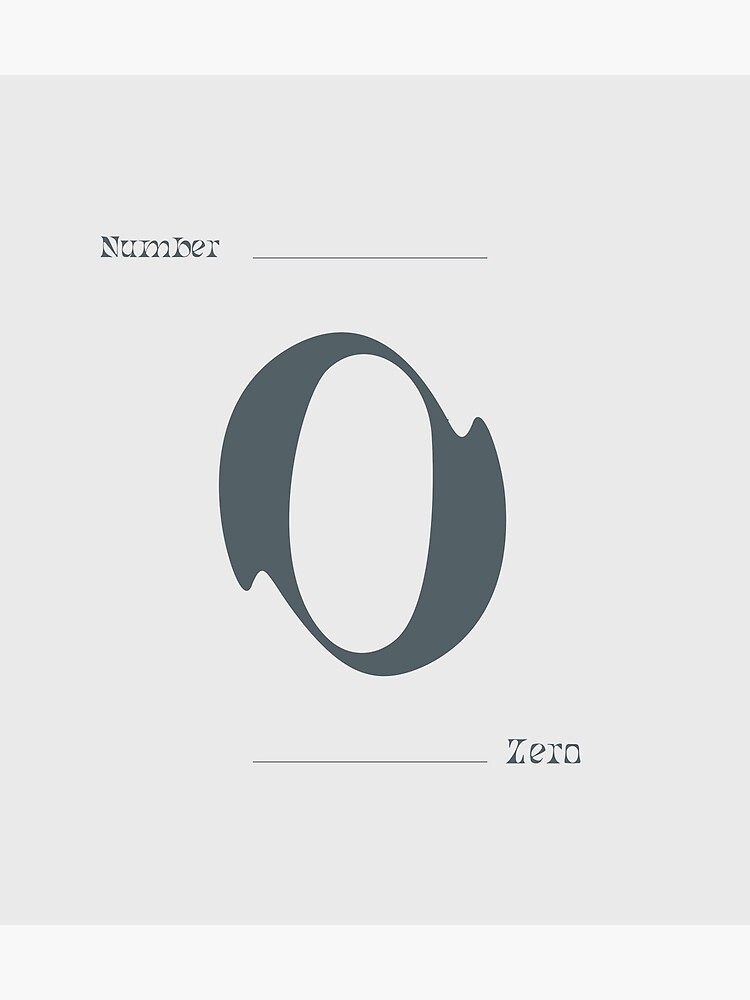 "Numerical Simple Clean Numbers - zero " Poster for Sale by Levated ...