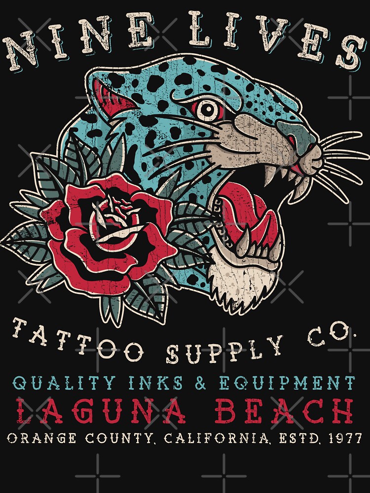 "Nine Lives Tattoo Supply Co, Leopard, Panther Tattoo Old School ...