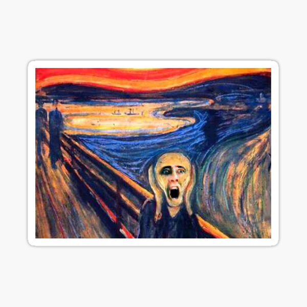 "Screaming Nic" Sticker for Sale by Cagemasterpiece | Redbubble